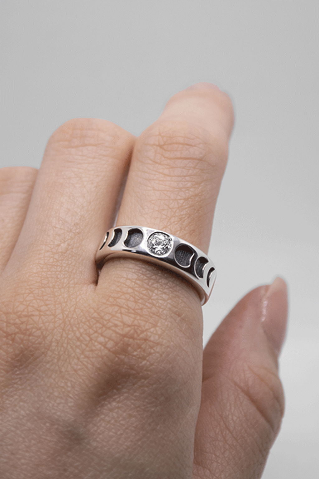 Anello Luna Piena - Etere Gioielli - Gioielli in Argento 925 - Anelli
